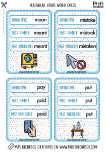 Irregular verbs with icons