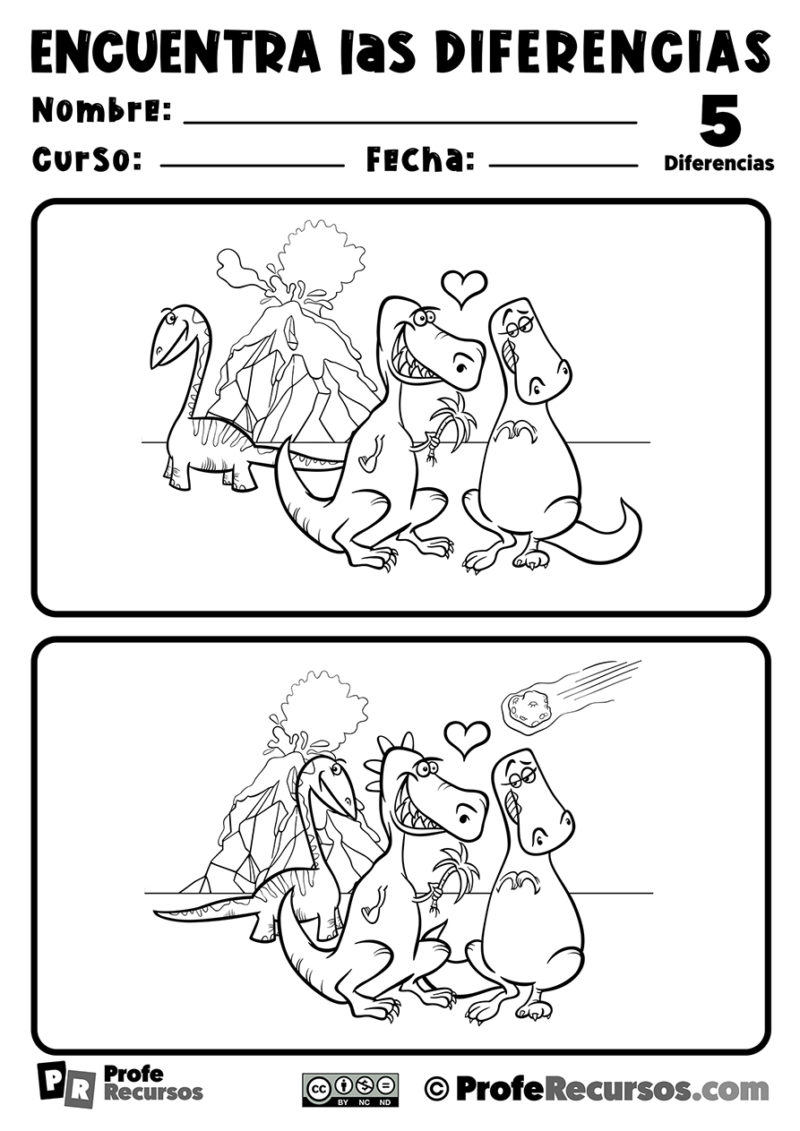 Encuentra Las Diferencias | Fichas para Niños DESCARGABLES