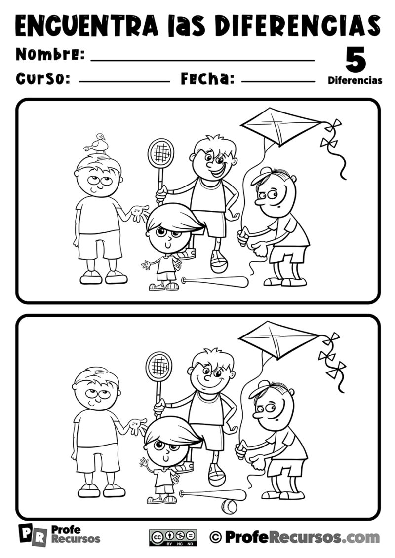 Encuentra Las Diferencias | Fichas para Niños DESCARGABLES