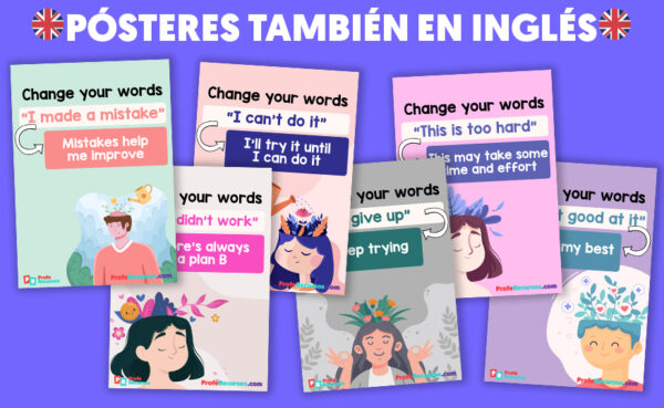 Frases de Mentalidad de Crecimiento | Pósteres Descargables