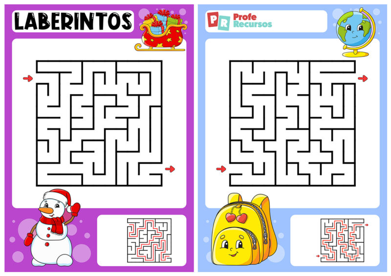 Laberintos Fáciles Para Niños | De 3 a 5 años | Imprimibles