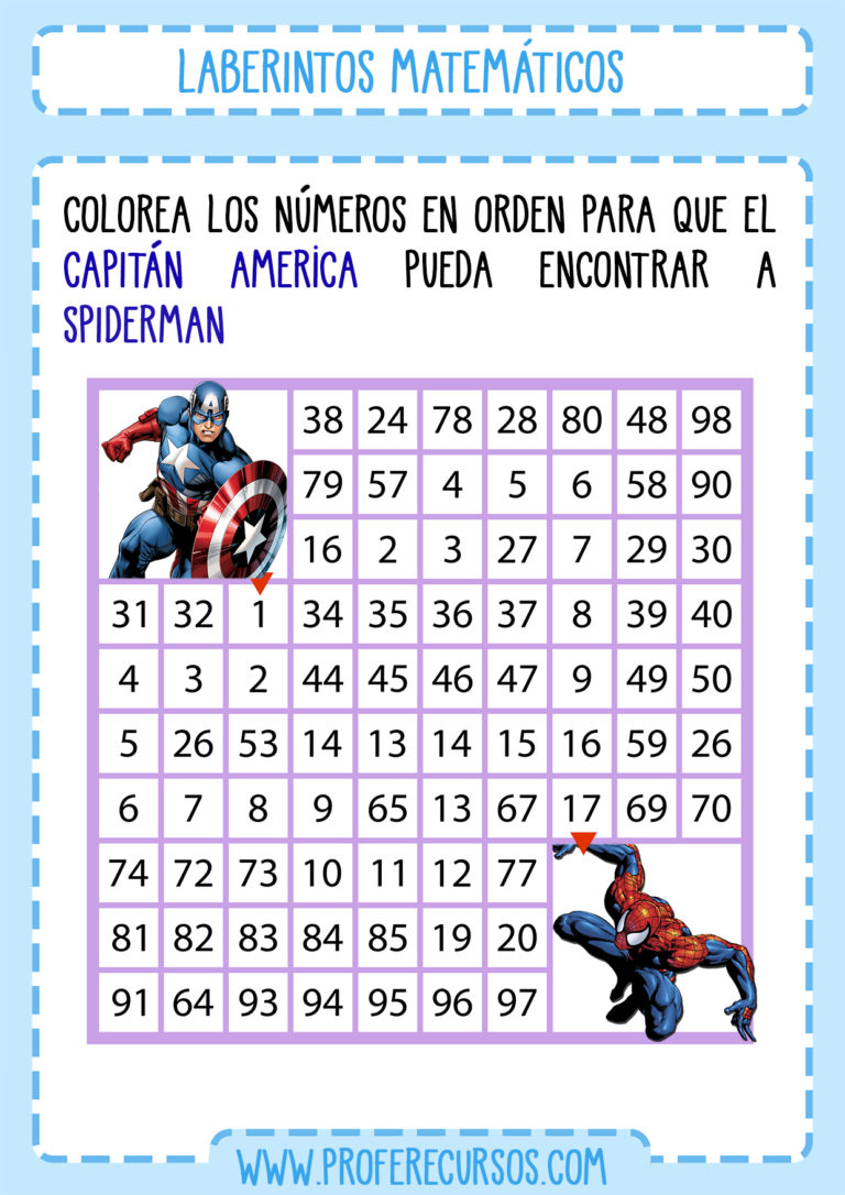 Laberintos Matemáticos Para Niños (Series de Números)