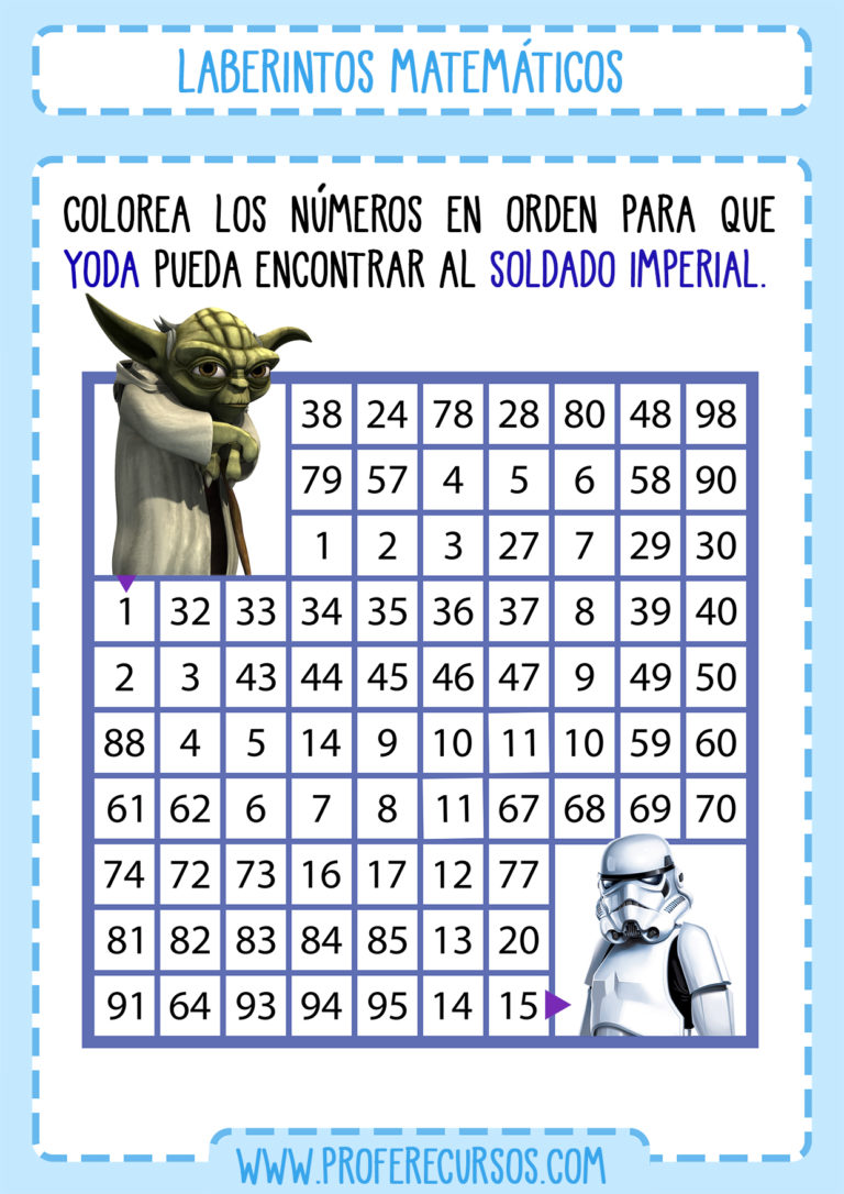 Laberintos Matemáticos Para Niños (Series de Números)