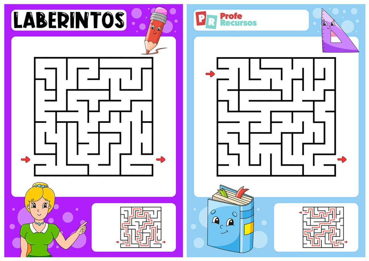 Laberintos Fáciles Para Niños | De 3 a 5 años | Imprimibles