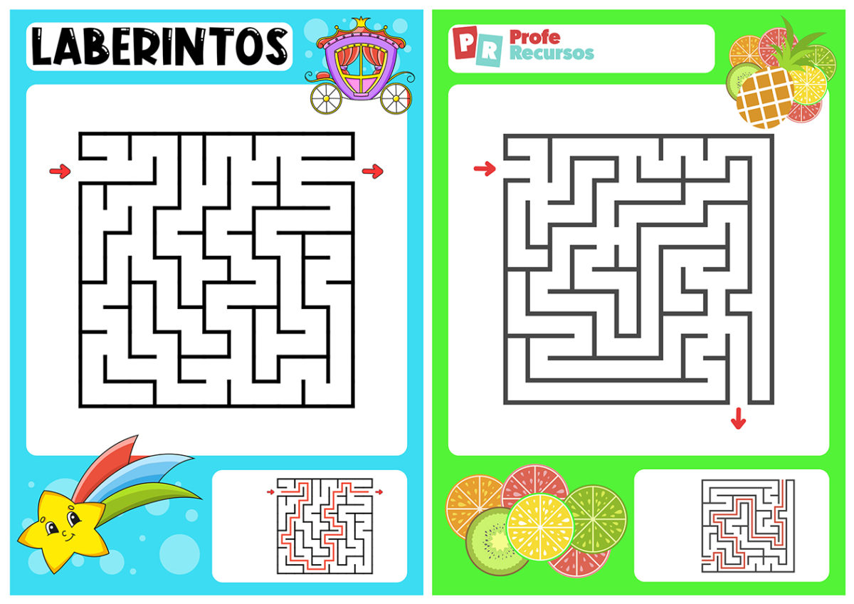 Laberintos Fáciles Para Niños | De 3 a 5 años | Imprimibles