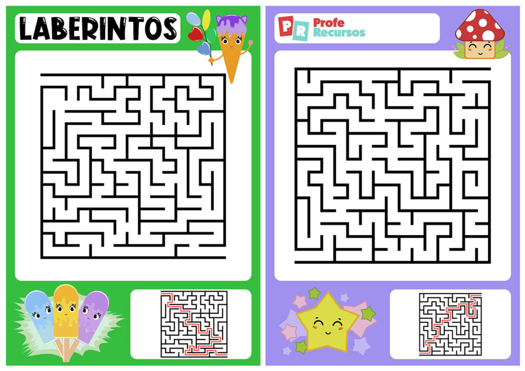Laberintos Fáciles Para Niños | De 3 a 5 años | Imprimibles