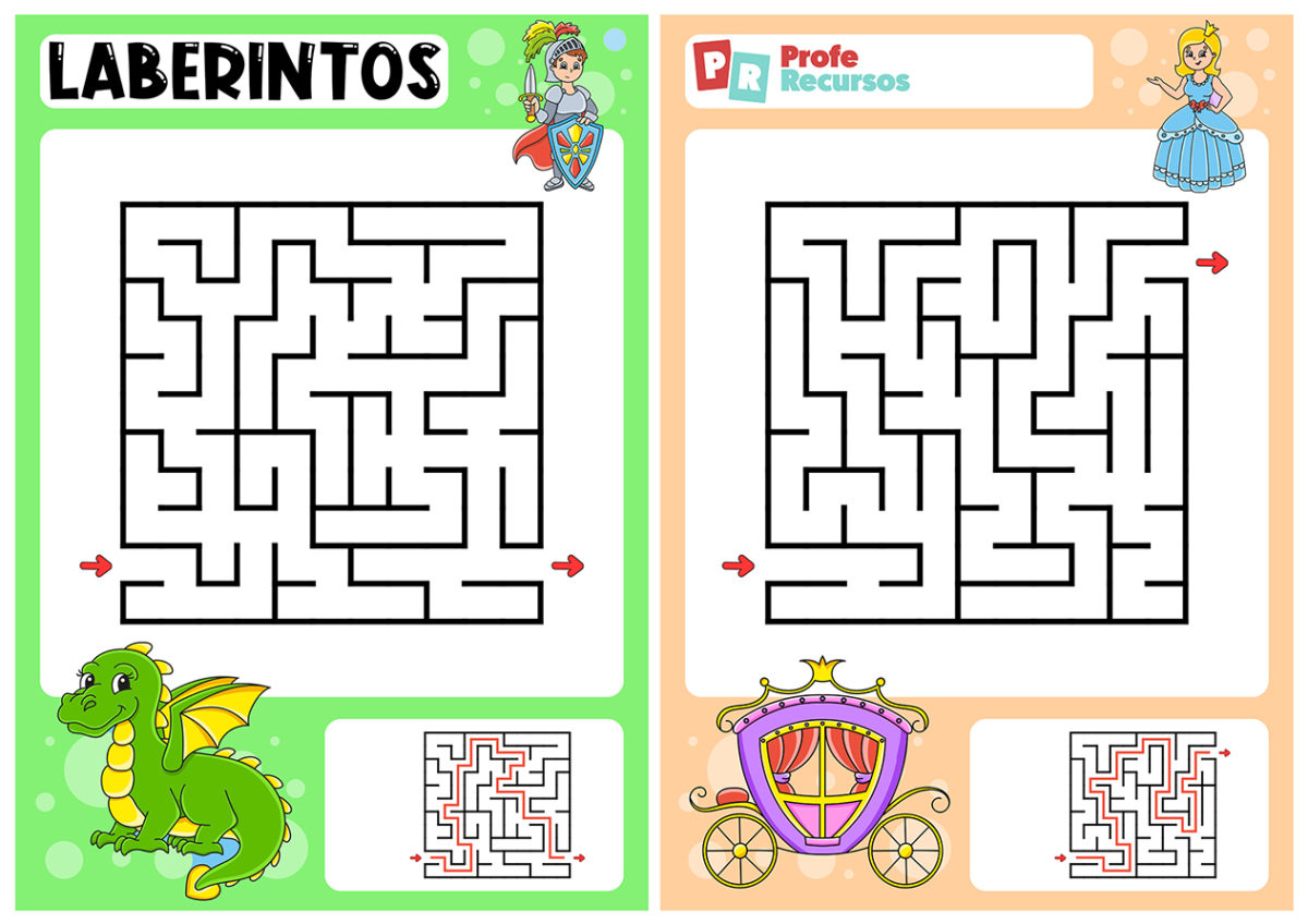 Laberintos Fáciles Para Niños | De 3 a 5 años | Imprimibles