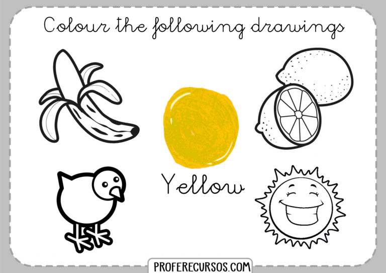 Learning Colors Worksheet Yellow