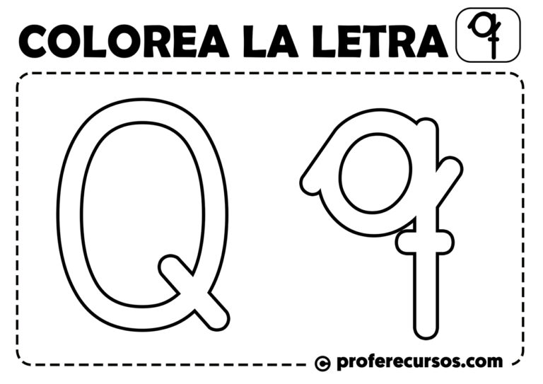 Letra q para colorear