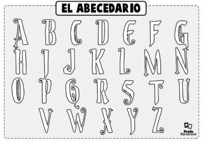 Fichas del Abecedario para Colorear | Listos para Imprimir