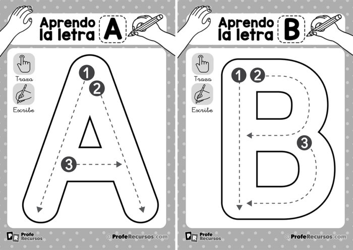 Letras del Abecedario para Trazar y Colorear