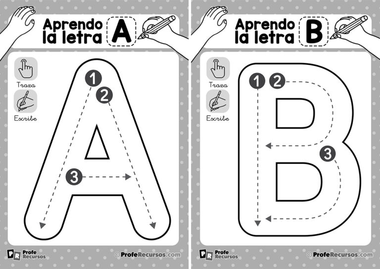 Letras del Abecedario para Trazar y Colorear