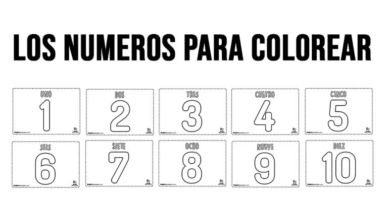 Los Números para Colorear | Números para imprimir y colorear