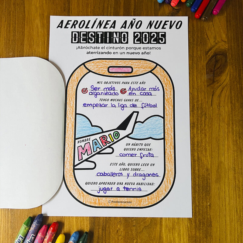 Manualidad de Año Nuevo | Curso 2025 | Propósitos de Año Nuevo