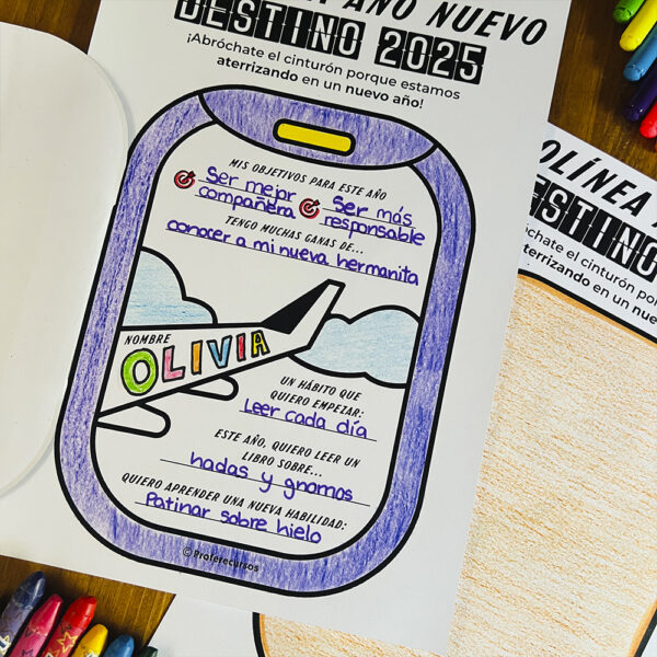 Manualidad de Año Nuevo | Curso 2025 | Propósitos de Año Nuevo