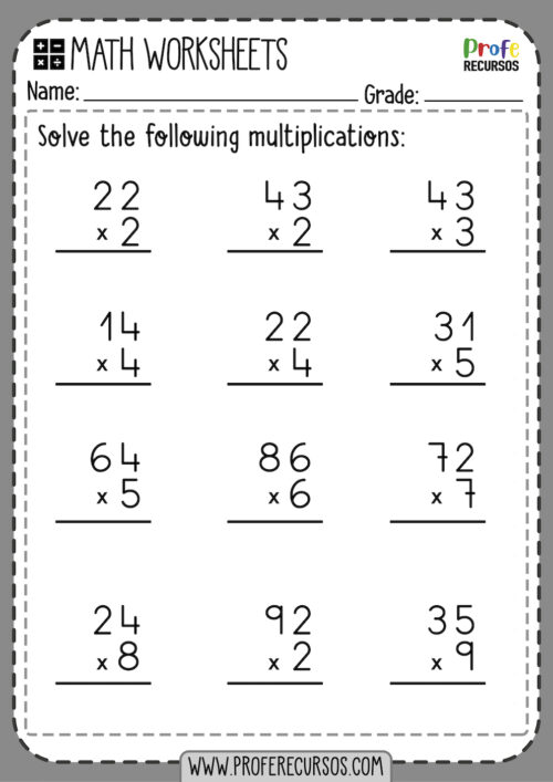 2 Digit Multiplication Worksheets 2-digit-multiplication-worksheets