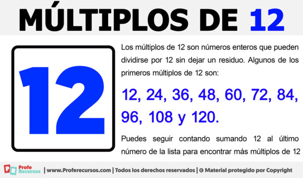Múltiplos de 12