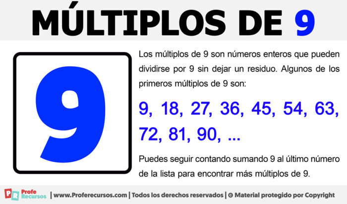 Múltiplos de 9
