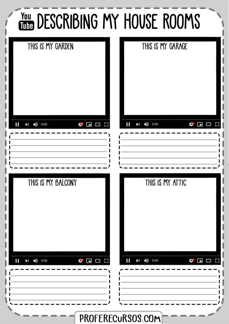 House Parts Vocabulary (Flashcards + Worksheets)