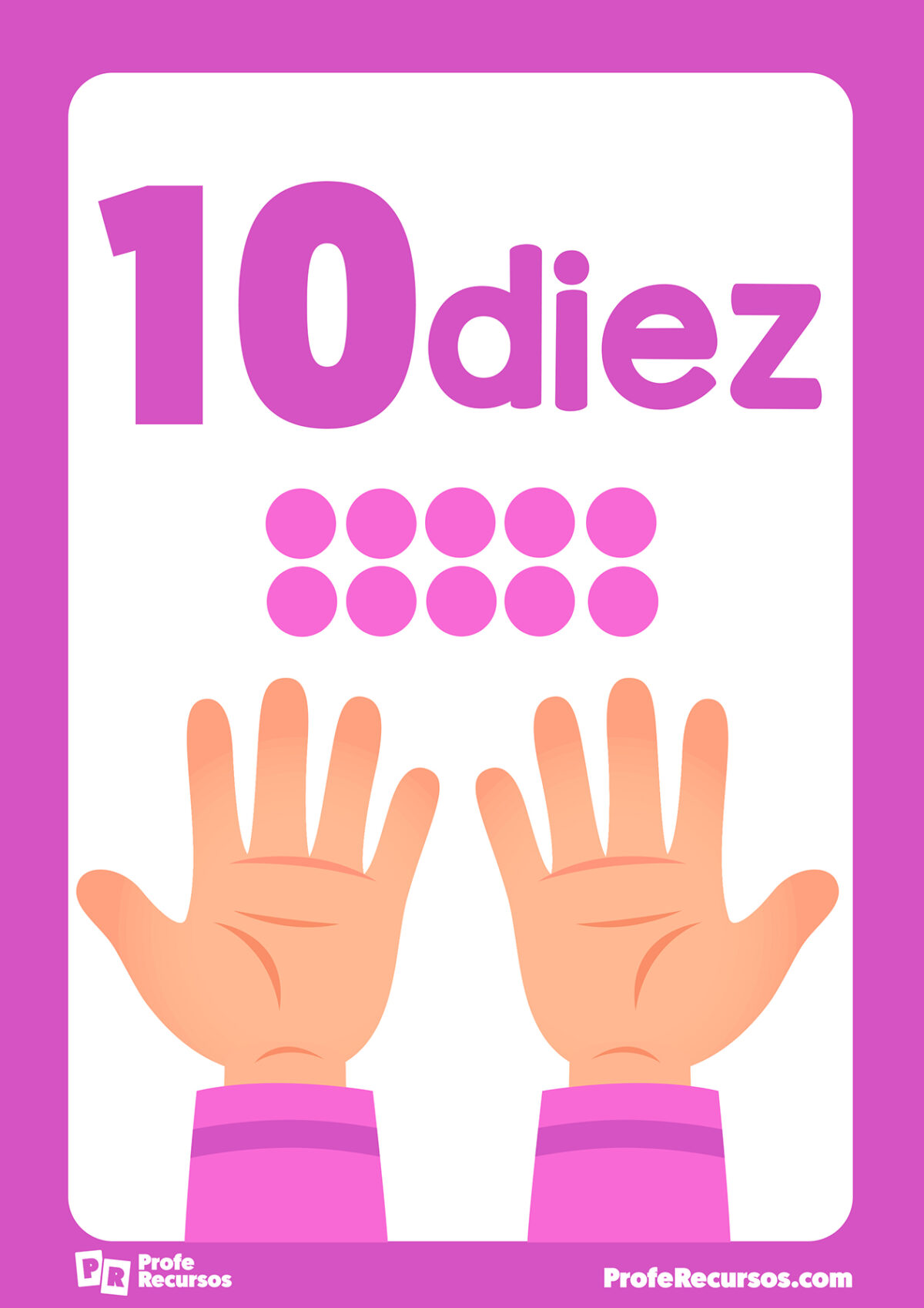 Número 10 para Imprimir