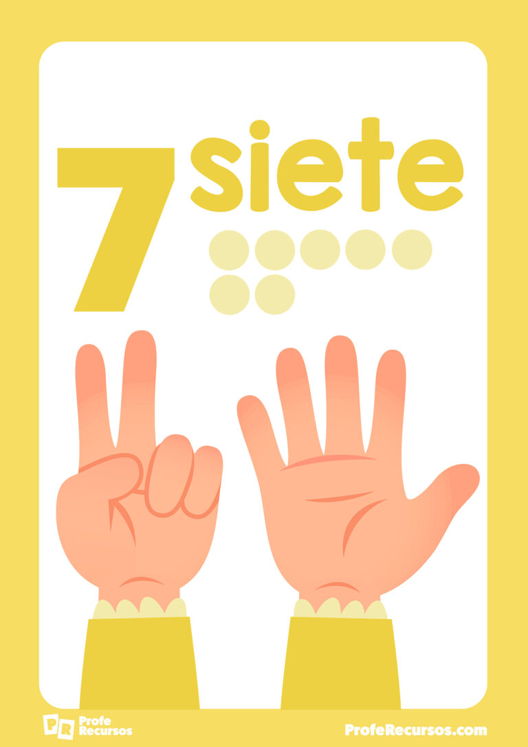 Número 7 para Imprimir