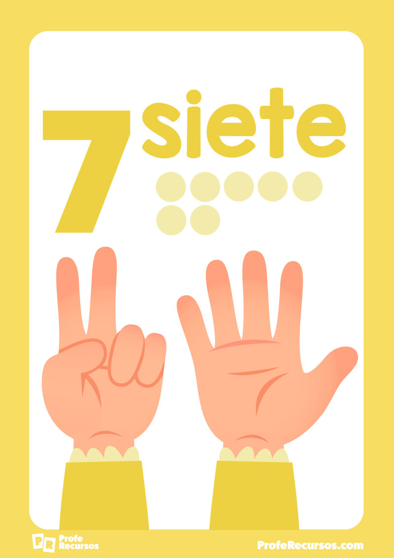 Número 7 para Imprimir