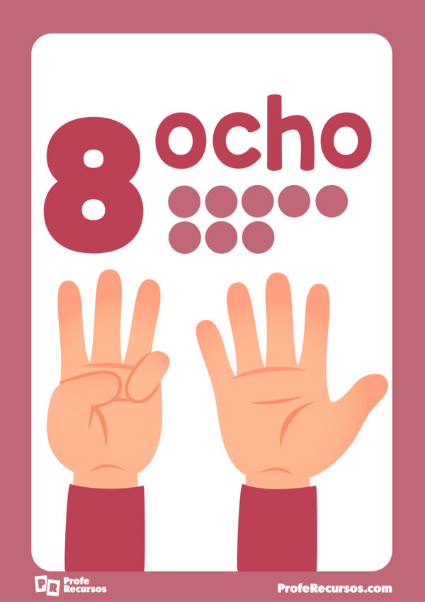 Número 8 para Imprimir