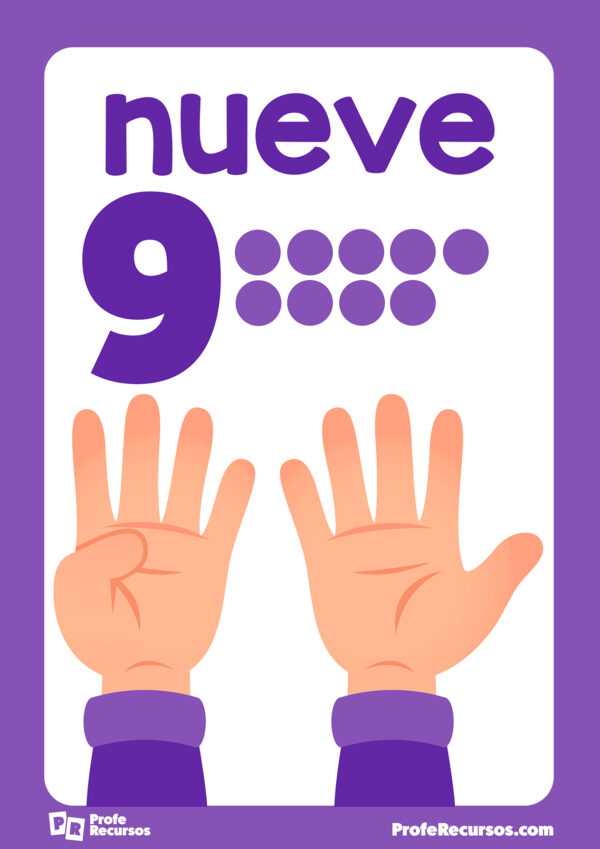 Número 9 para Imprimir