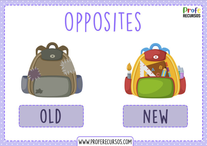 Opposites flashcards English as a Second Language