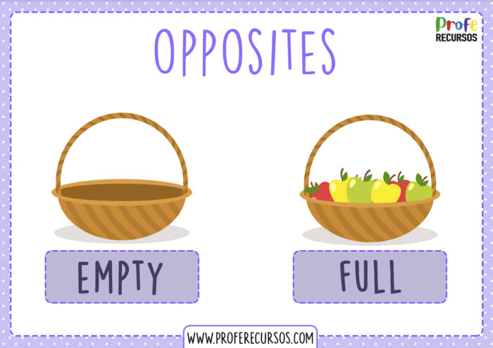 Opposites flashcards English as a Second Language