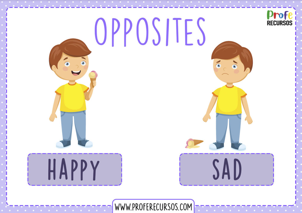 Opposites flashcards English as a Second Language