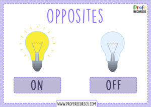 Opposites flashcards English as a Second Language
