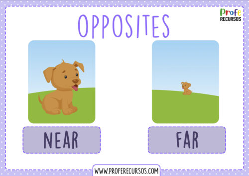 Opposites flashcards English as a Second Language