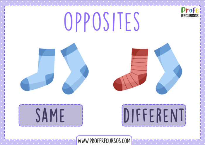Opposites flashcards English as a Second Language