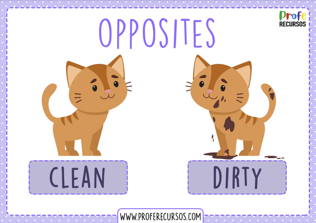 Opposites flashcards English as a Second Language