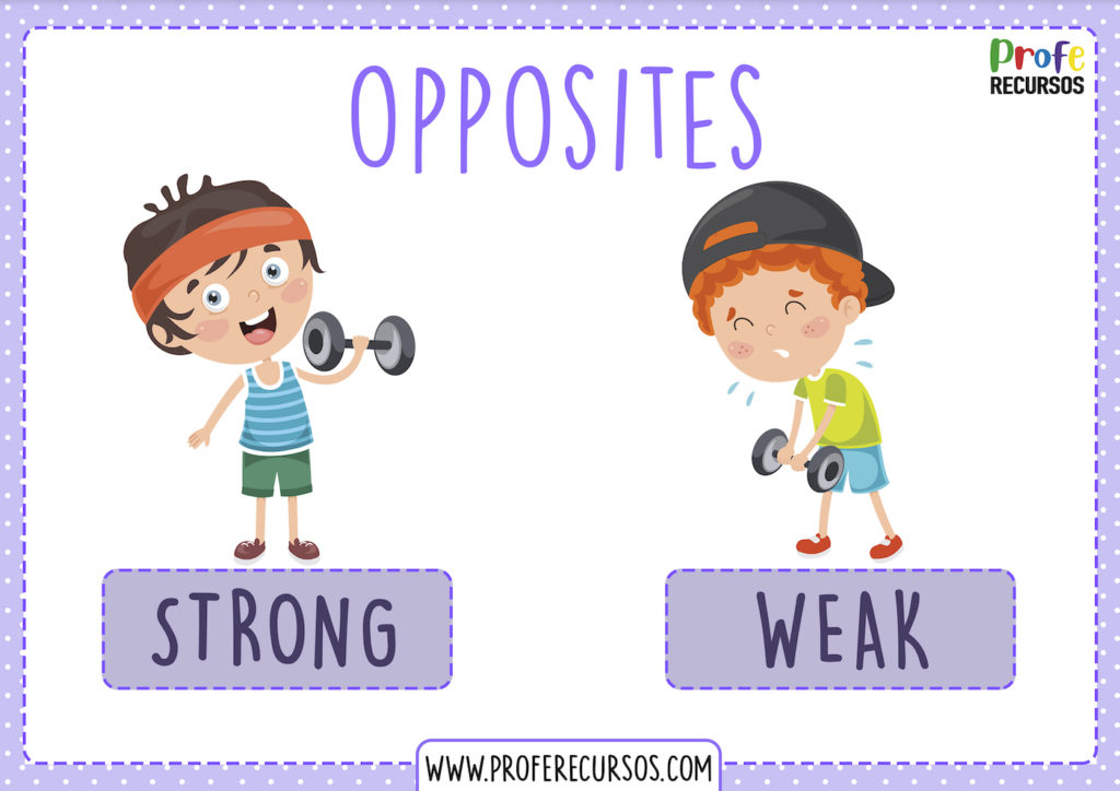 Opposites flashcards English as a Second Language