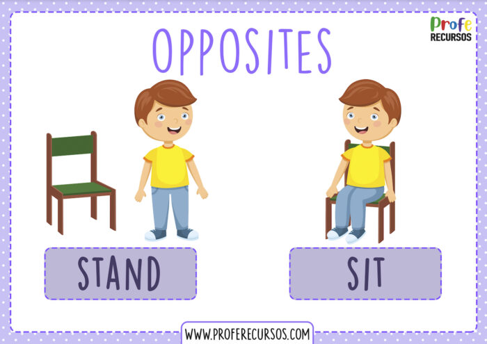 Opposites flashcards English as a Second Language