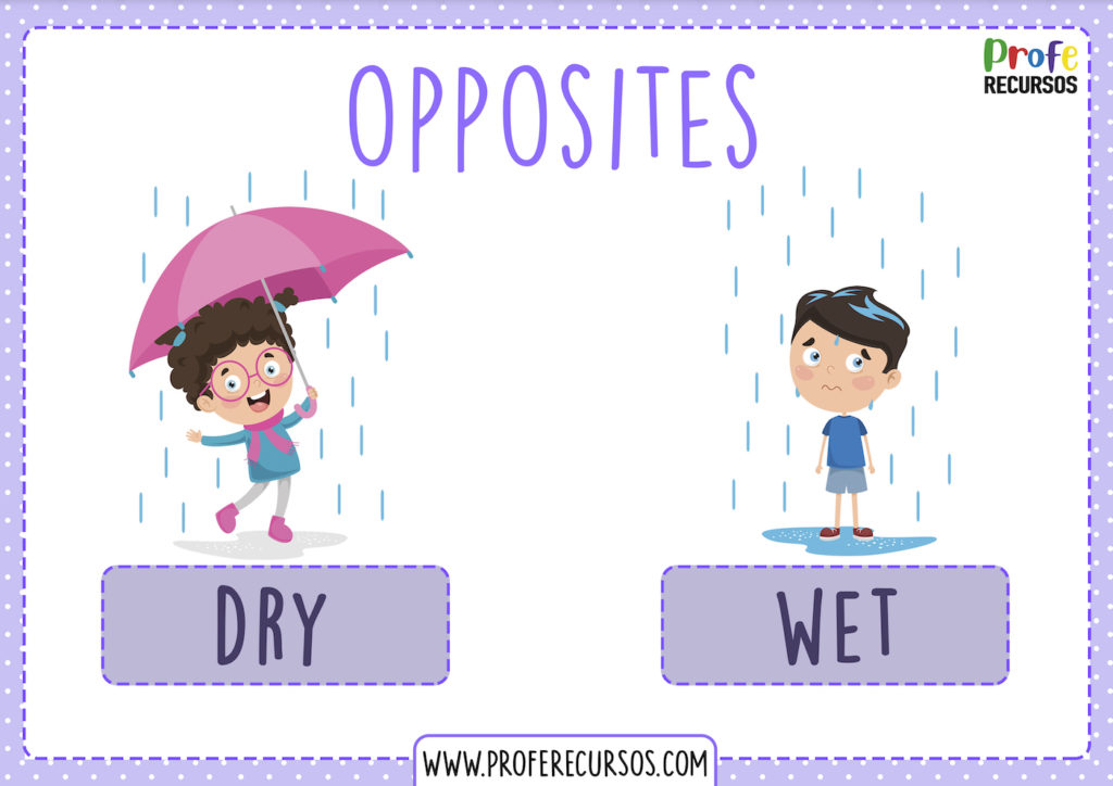 Opposites flashcards English as a Second Language