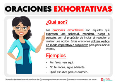 Qué son las Oraciones Exhortativas