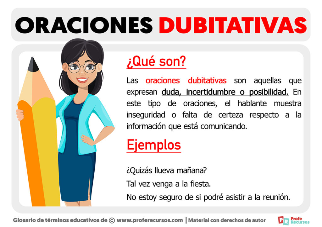 Qué son las Oraciones Dubitativas