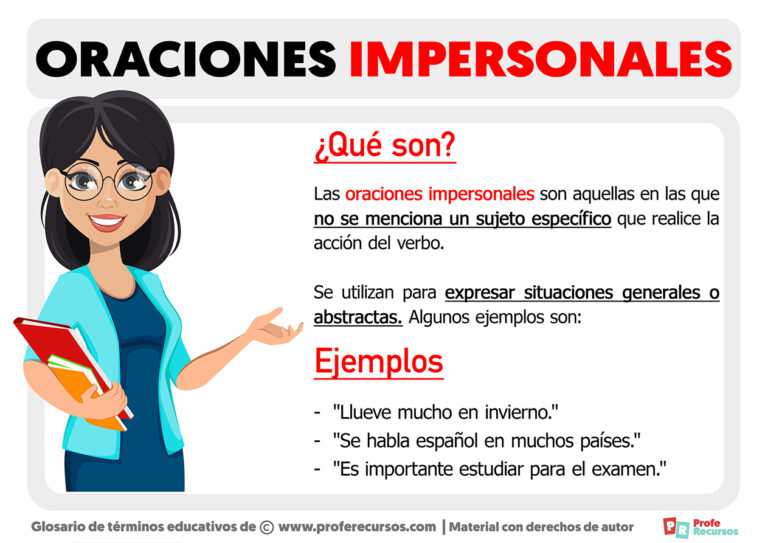 Qué son las Oraciones Impersonales