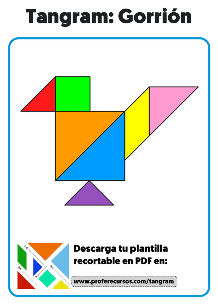 Pajaro figura de tangram