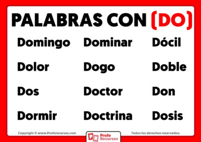 Palabras con Do | Ejemplos de Palabras con DO