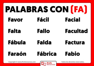 Palabras con Fa | Ejemplos de Palabras con Fa
