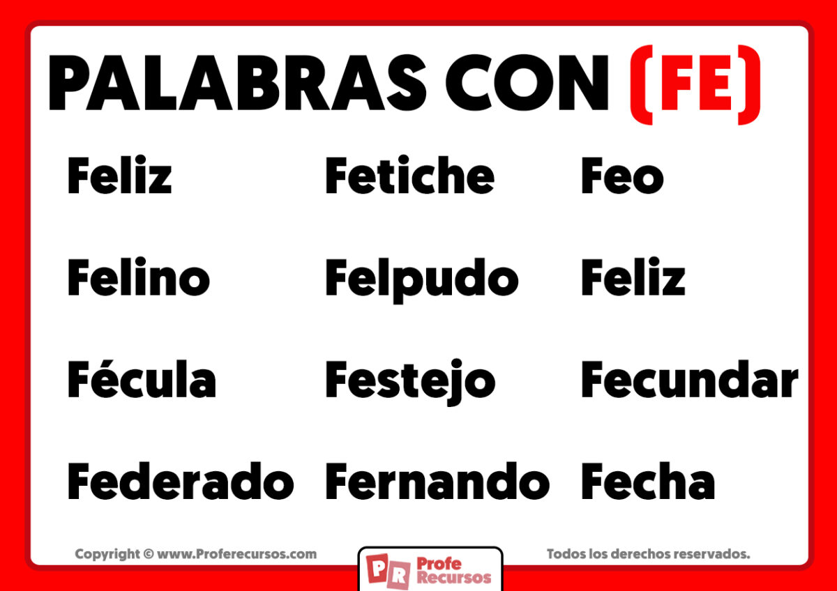 Palabras con Fe | Ejemplos de Palabras con Fe