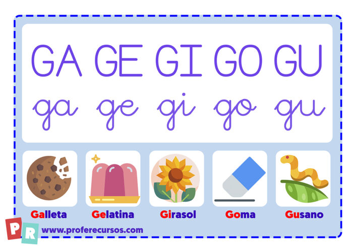 Palabras con Ga Ge Gi Go Gu