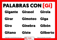 Palabras con Gi | Ejemplos Palabras con Gi