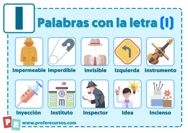 Palabras con I | Que empiezan por la letra I para Niños