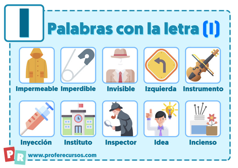 Palabras con I | Que empiezan por la letra I para Niños