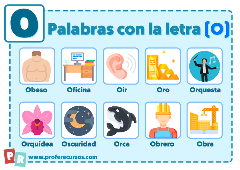 Palabras con O | Que empiezan por la letra O para Niños